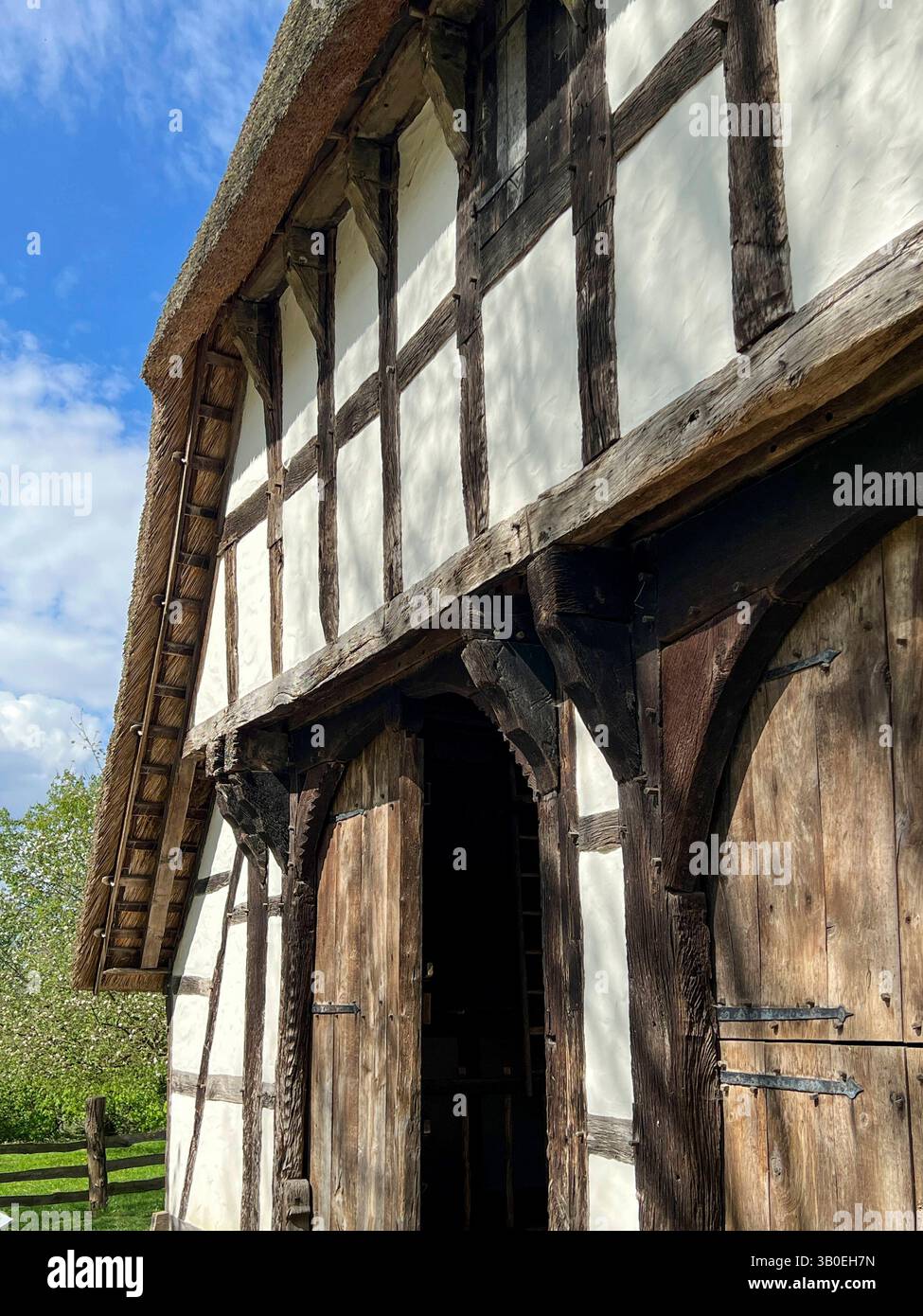 Fachwerk-Bauernhaus Fachwerk-Bauernhaus Ausschnitt im Freilichtmuseum ...