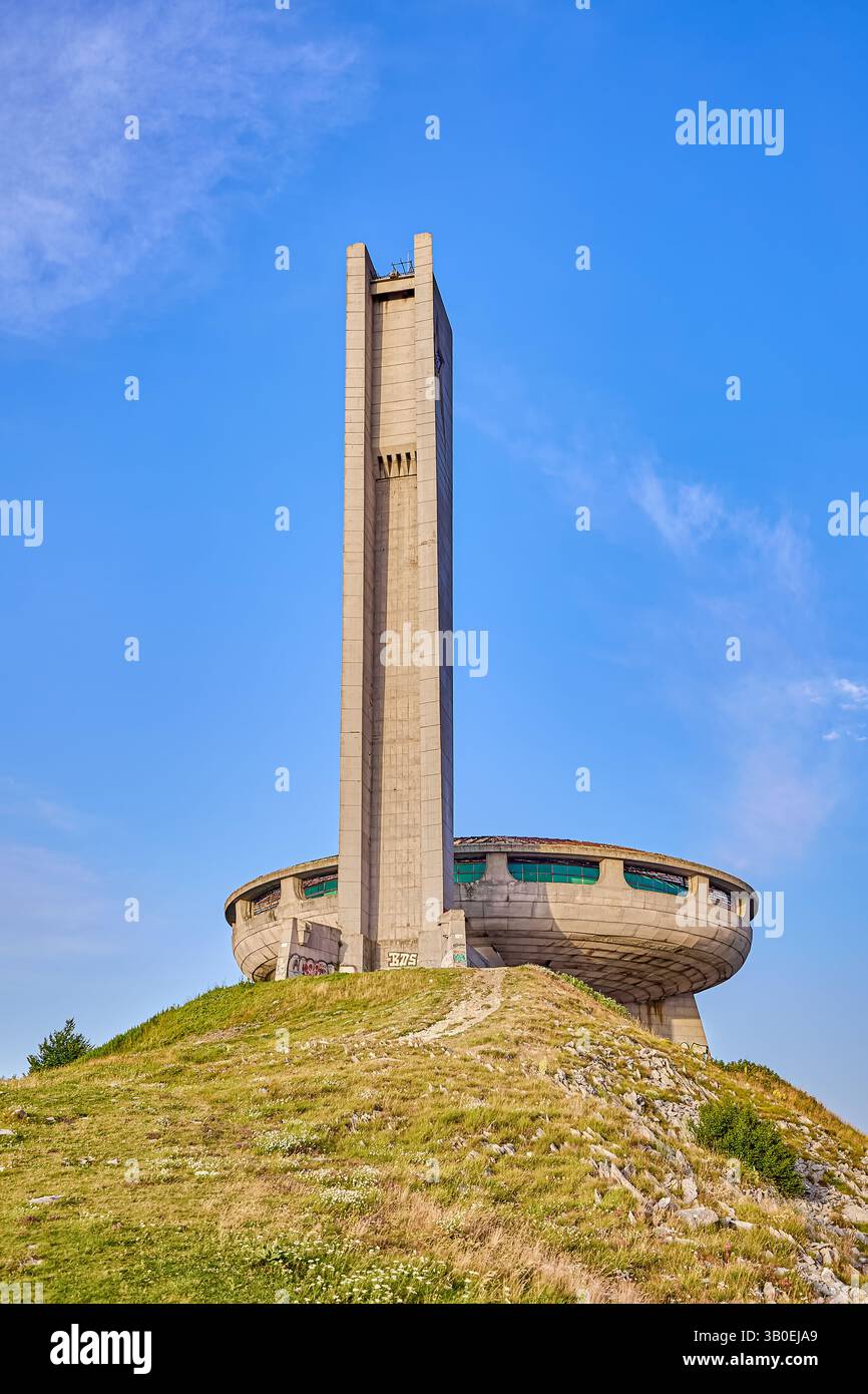 Buzludzha Monument,built 1974 on Buzludzha Peak central Bulgaria by the ...