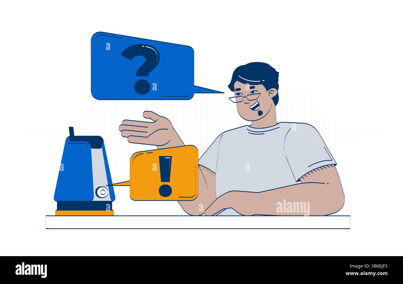 AI voice assistant device doodle cartoon illustration Stock Vector ...