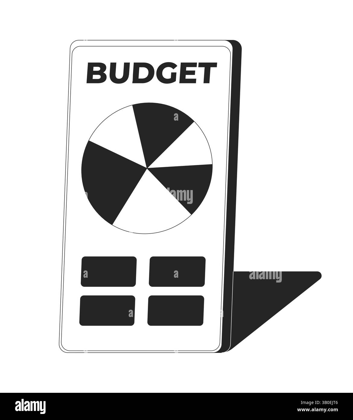 Budgeting app interface on smartphone screen 2D line object Stock ...
