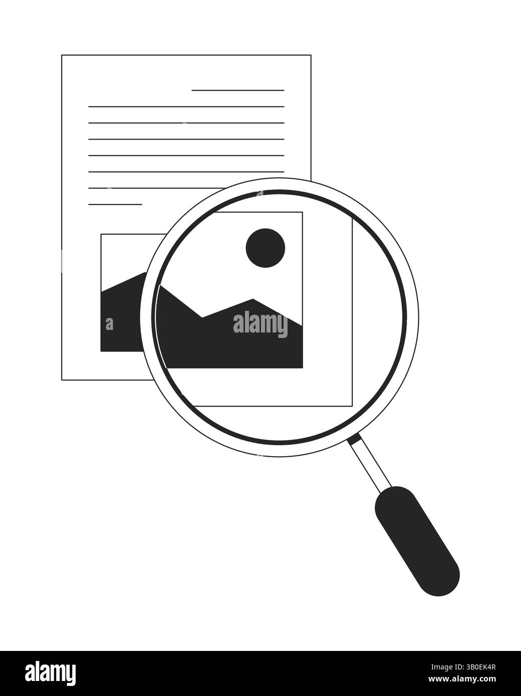 Taking closer look line onboarding ui illustration Stock Vector Image ...