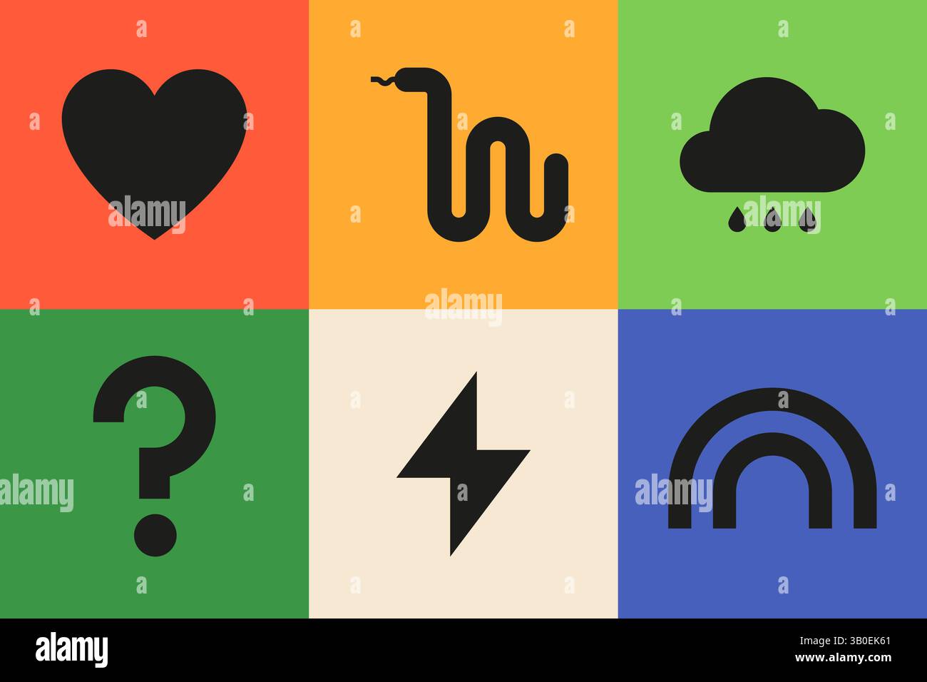 Conventional clear symbols - set of flat design style colorful ...