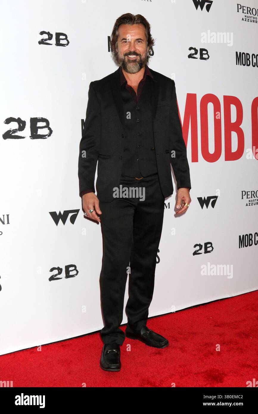 Los Angeles, USA. 23, April, 2025. Pictured left to right, Jeffrey Vincent Parise at the Mob Cop ...