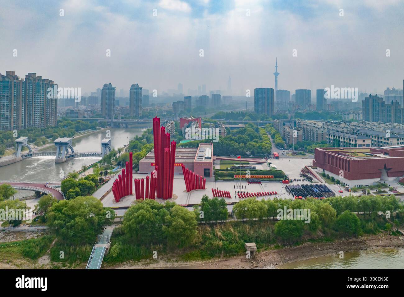 Nanjing crossing of the yangtze river memorial hall hi-res stock ...