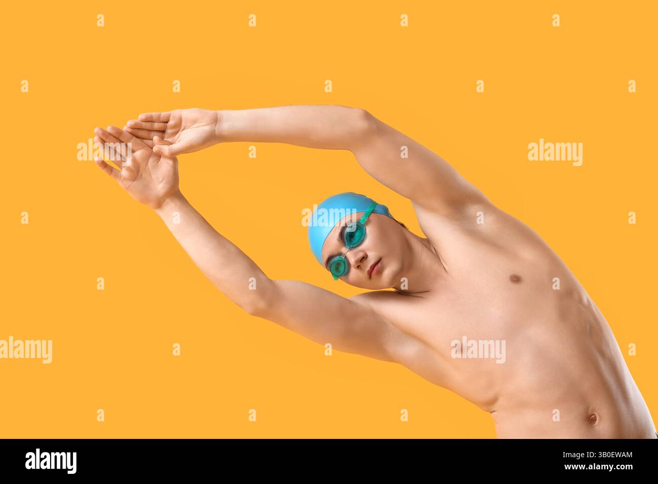 Athlete swimmer yellow swimming hi-res stock photography and images - Alamy