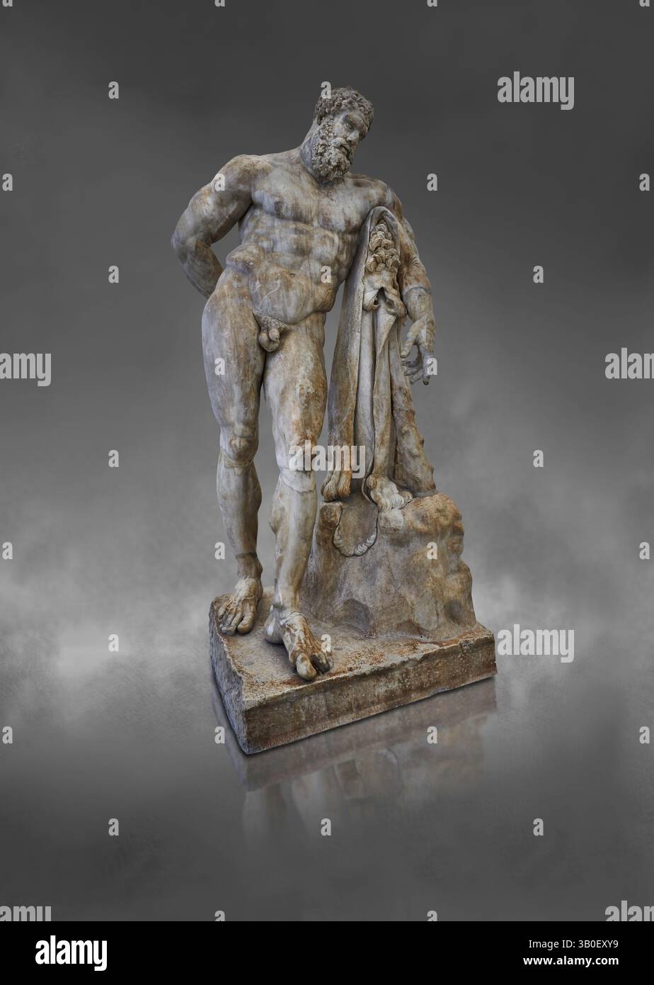 Roman statue of Hercules standing from the Baths of Caracalla, Rome ...