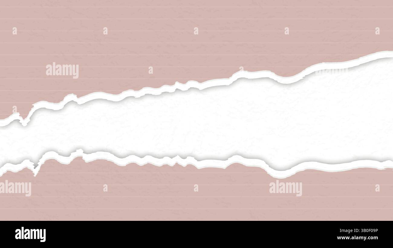 Textured torn paper banner template. Horizontal blank background for ...