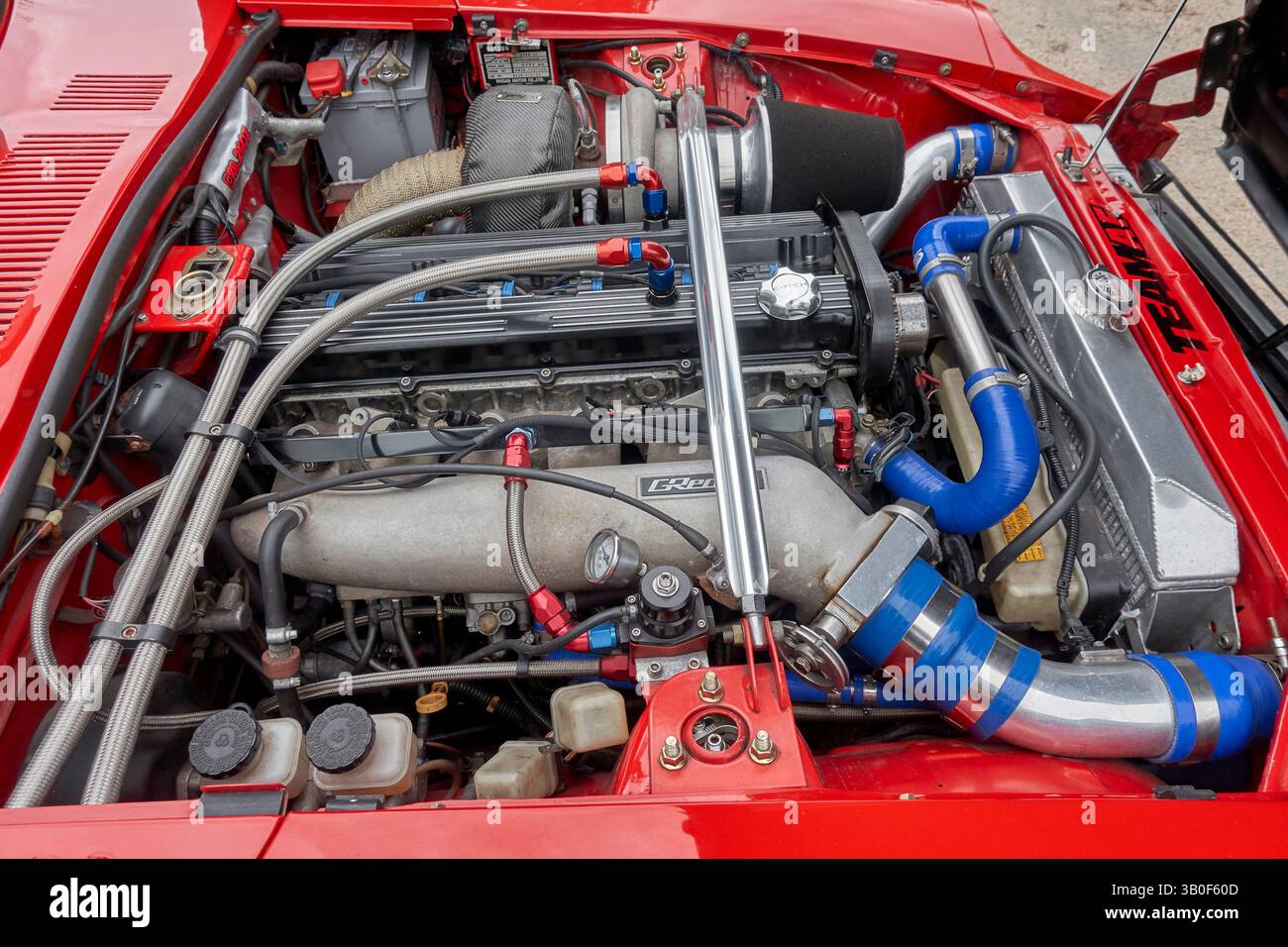 Turbo charged engine modification of a Datsun 260Z 1978 Stock Photo - Alamy