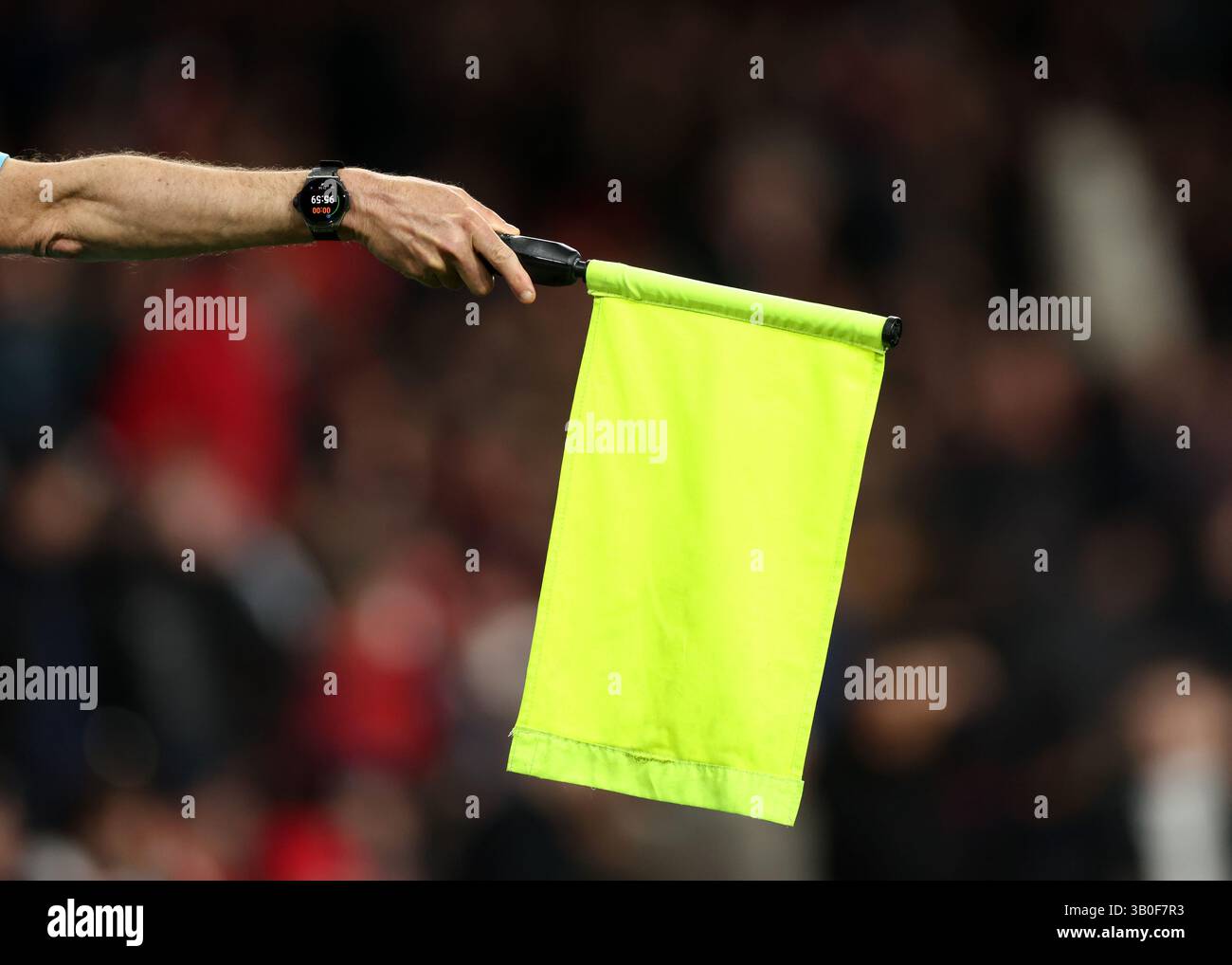 London, UK. 23rd Apr, 2025. The linesman's flag during the Arsenal vs ...