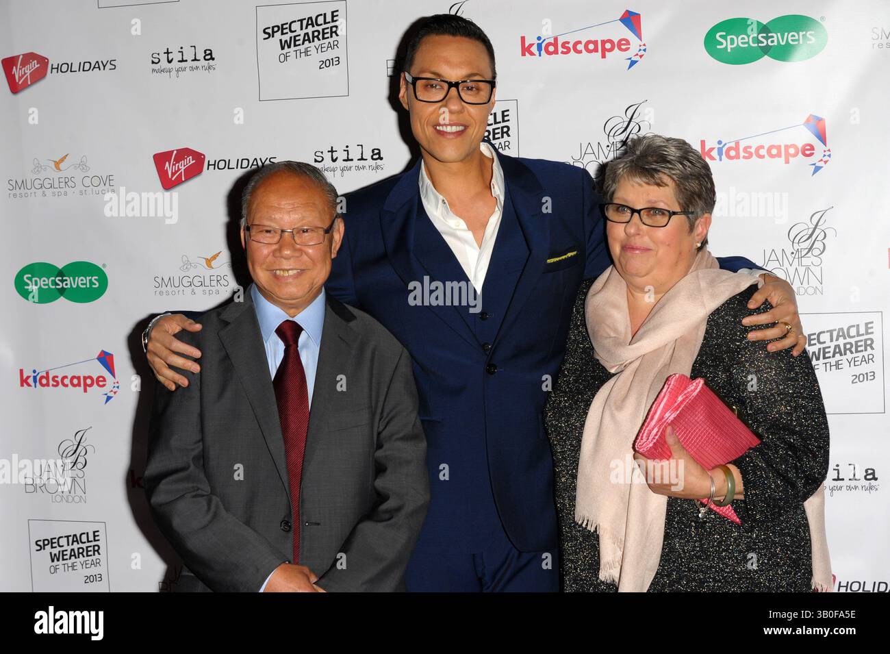Gok Wan & Parents at the Specsavers Awards, held at the Royal Opera ...