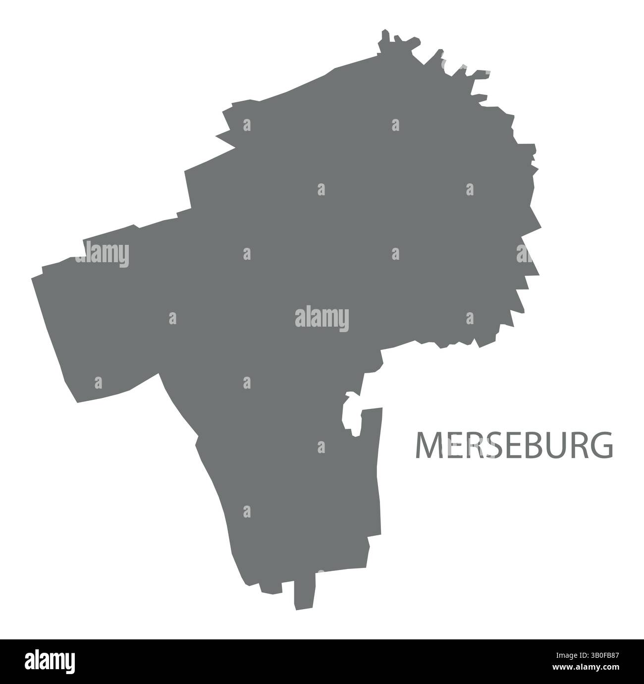 Merseburg city map with boroughs grey illustration silhouette shape Stock Vector Image & Art - Alamy