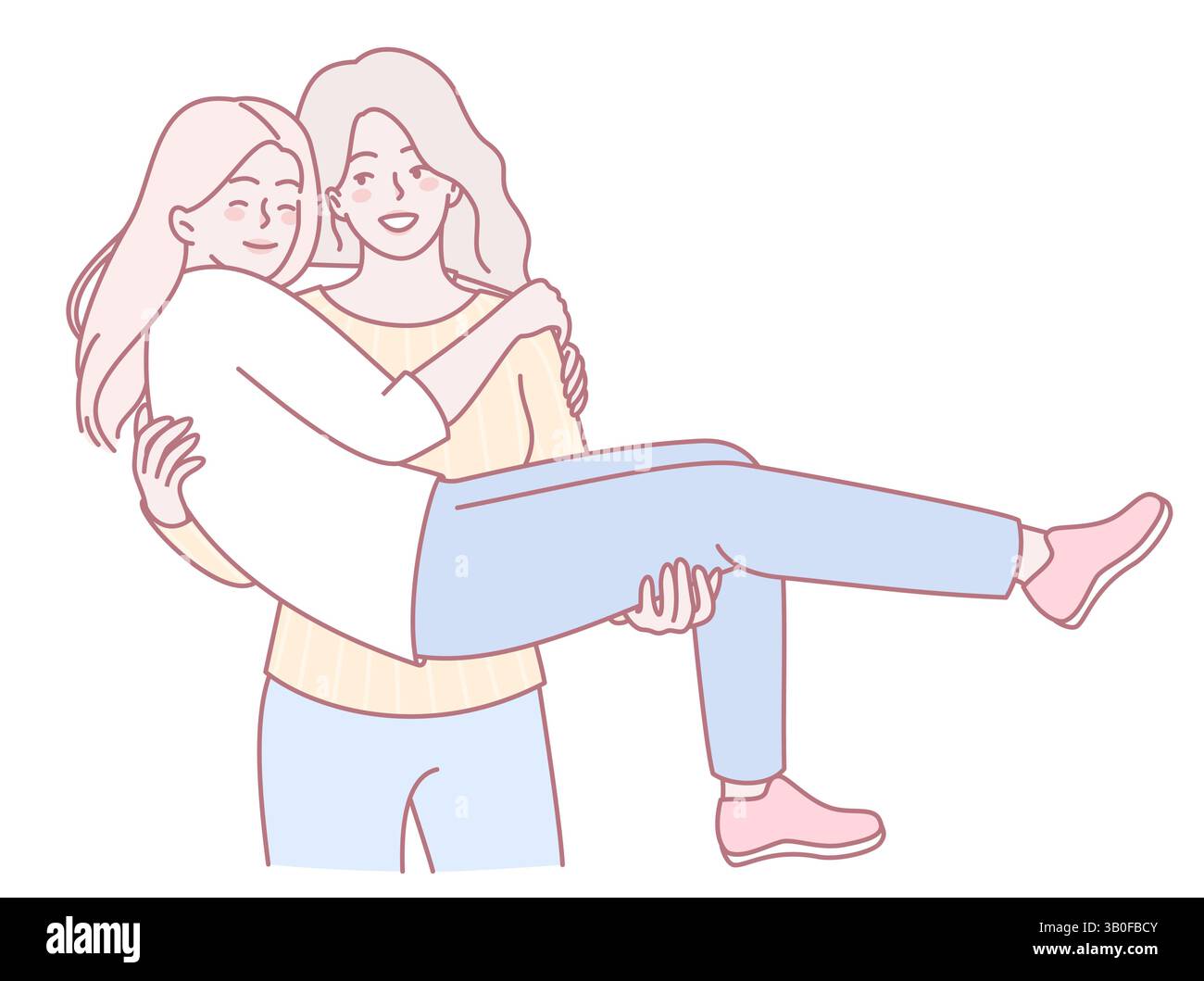 A colorful illustration capturing the essence of friendship, portraying ...