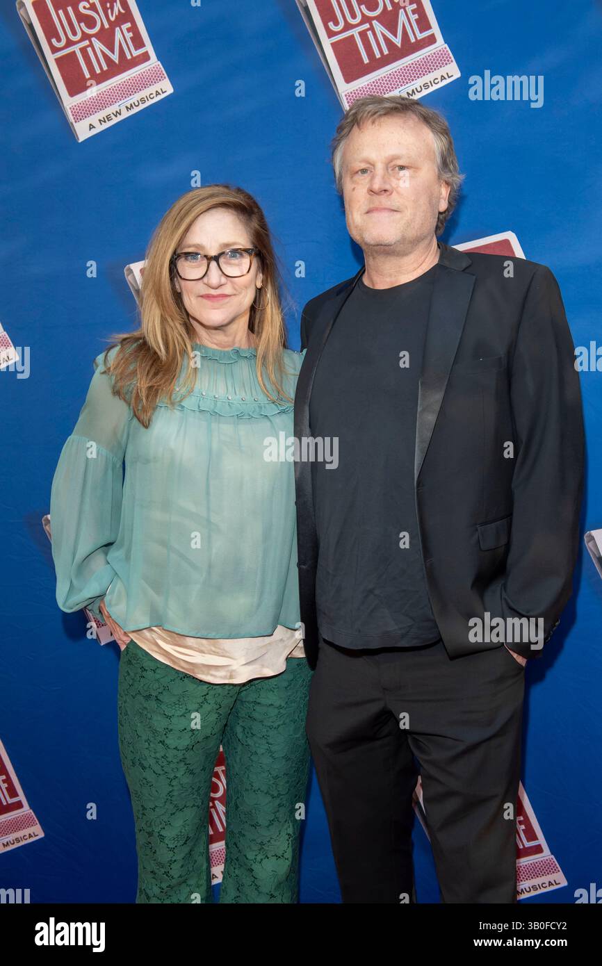 New York, United States. 23rd Apr, 2025. Edie Falco (L) attends "Just ...