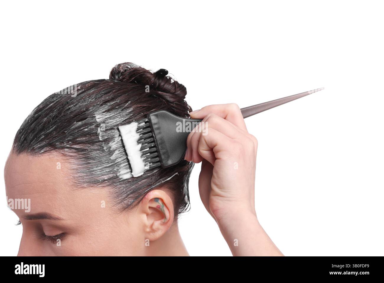 Beautiful woman hairdressing salon Cut Out Stock Images & Pictures - Alamy