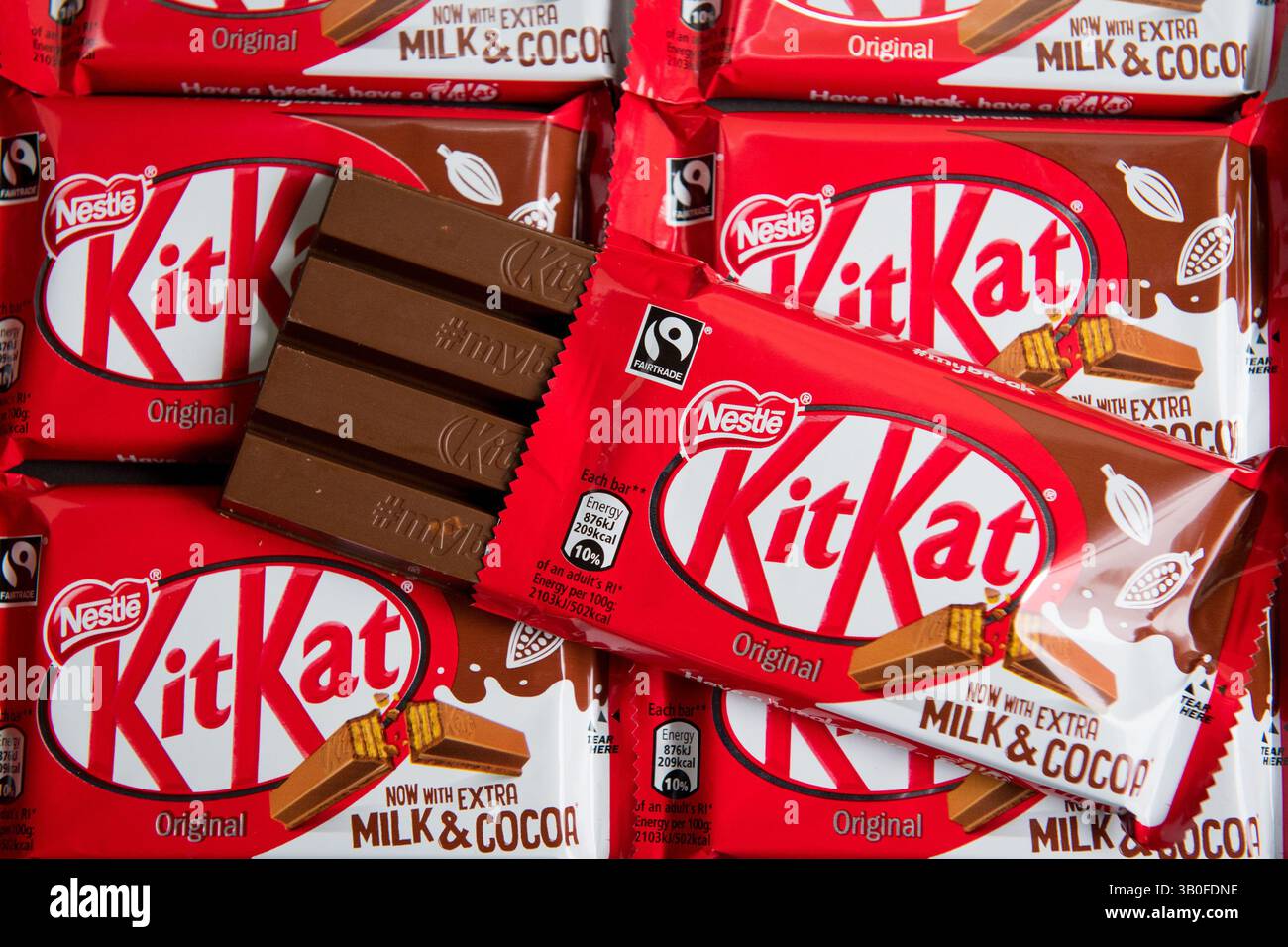 Undated file photo of a four finger KitKat biscuits. KitKat and ...