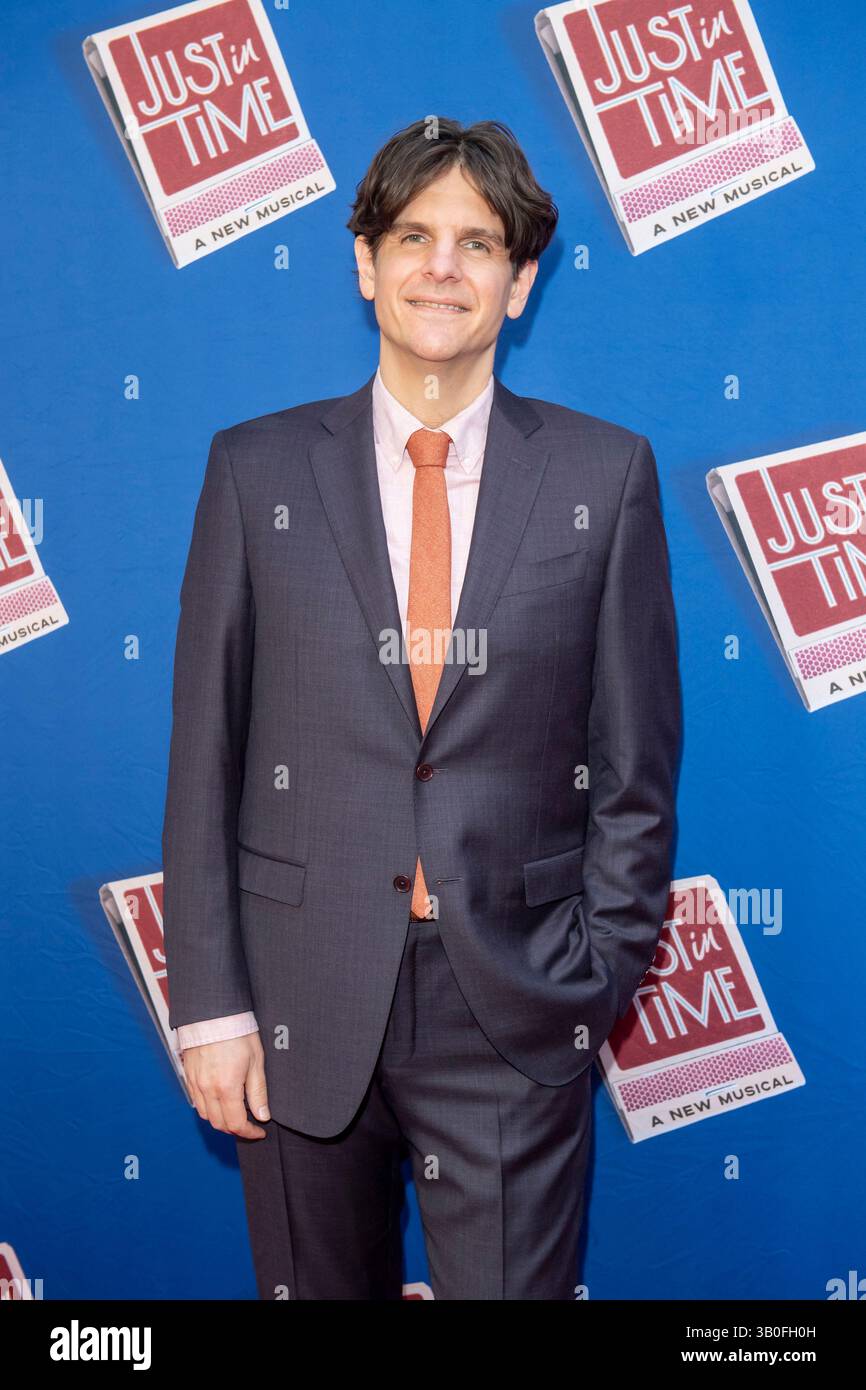 Alex Timbers attends "Just in Time" Broadway opening night at Circle in ...