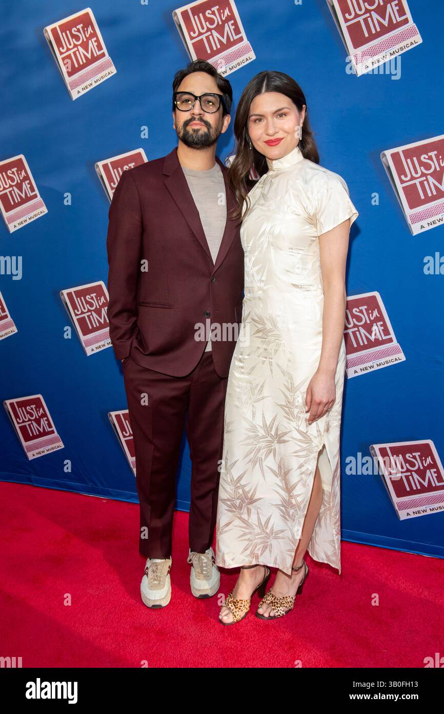 New York, United States. 23rd Apr, 2025. (L-R) Lin-Manuel Miranda and ...