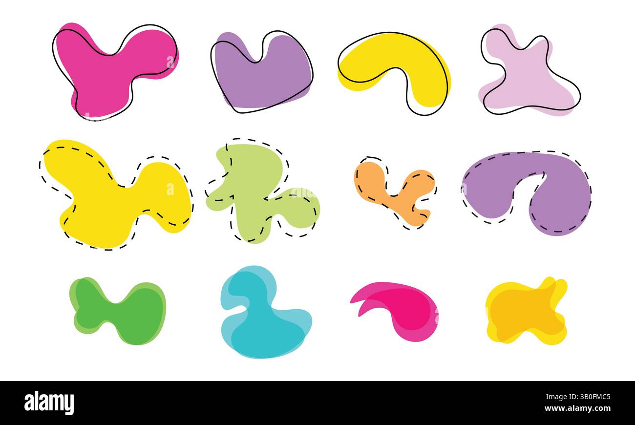 Abstract Blob Shape Clipart | Modern Organic Fluid Shapes | Trendy ...