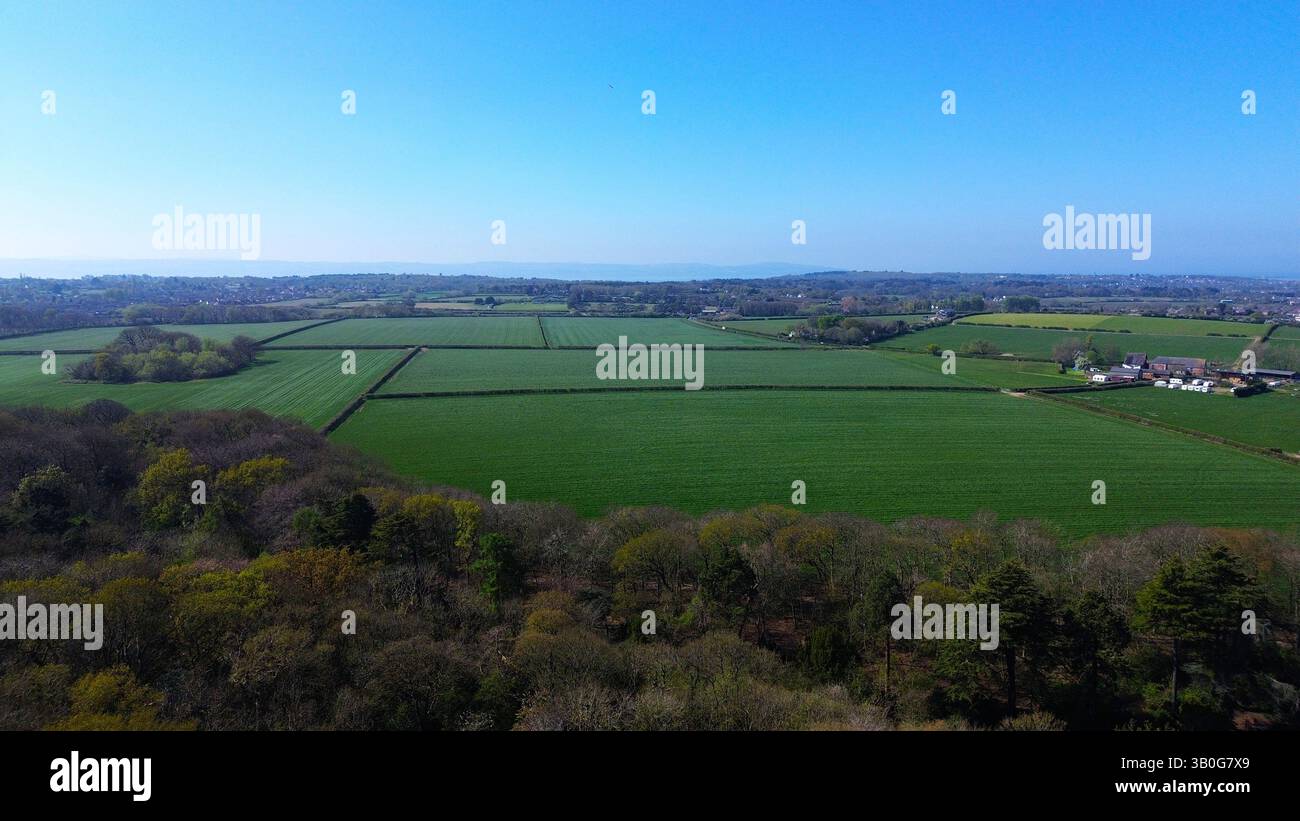 4K Aerial view in the Wirral areas of, Birkenhead, Wallasey, New ...