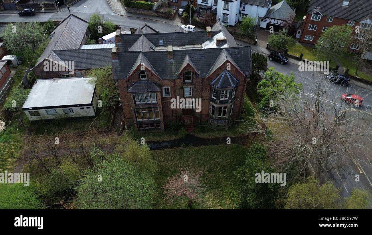 4K Aerial view in the Wirral areas of, Birkenhead, Wallasey, New ...