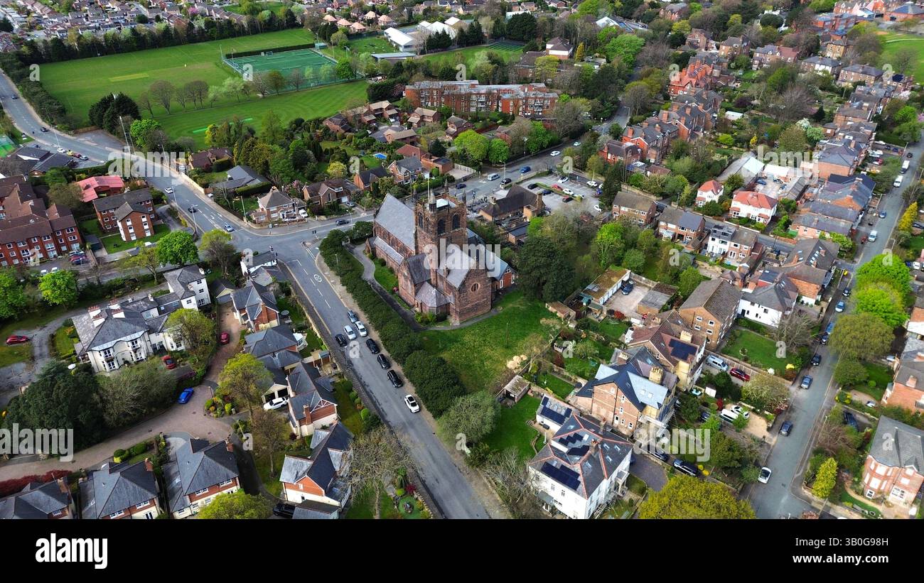 4K Aerial view in the Wirral areas of, Birkenhead, Wallasey, New ...