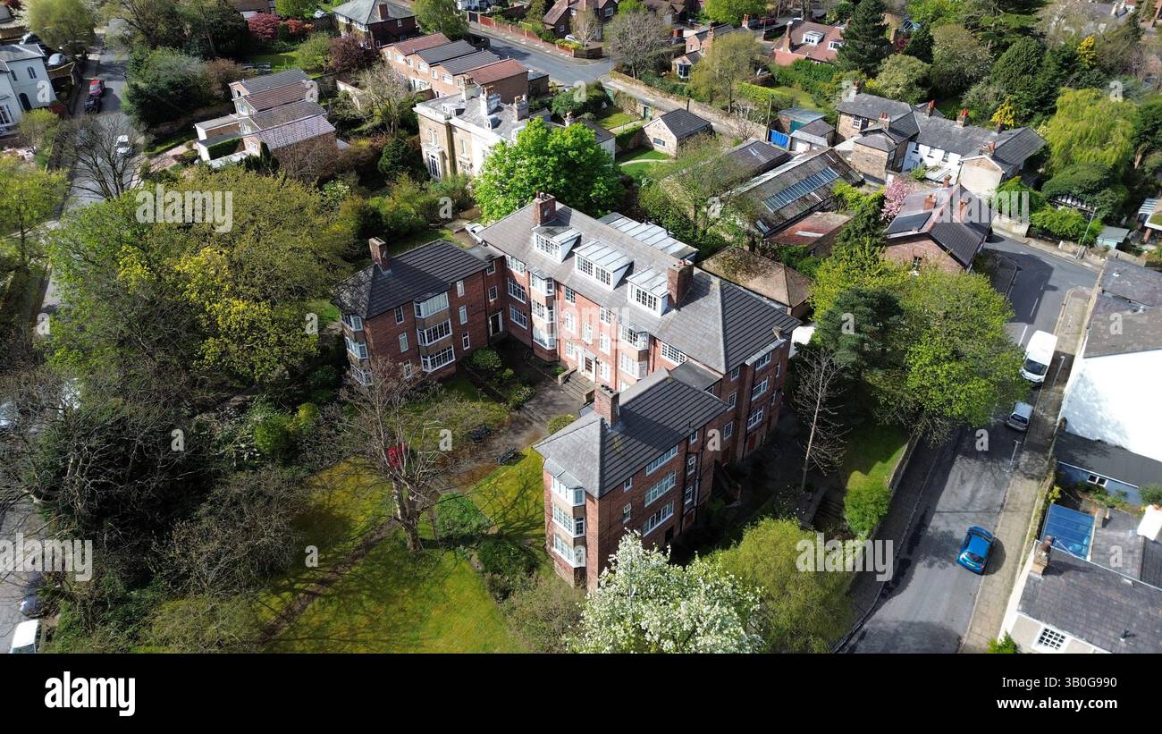 4K Aerial view in the Wirral areas of, Birkenhead, Wallasey, New ...