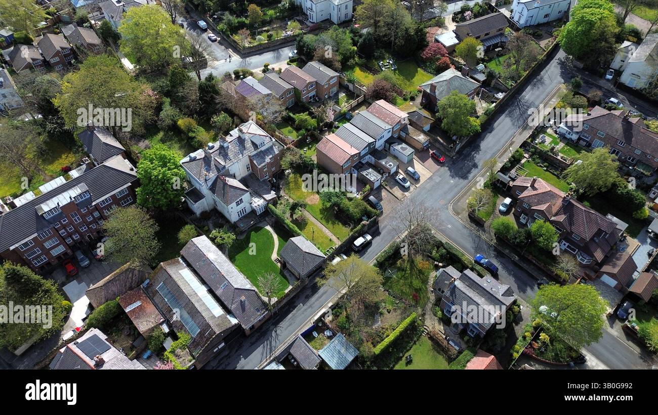 4K Aerial view in the Wirral areas of, Birkenhead, Wallasey, New ...
