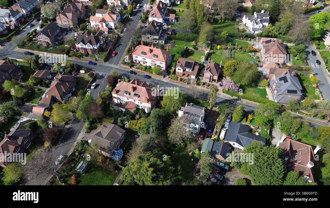 4K Aerial view in the Wirral areas of, Birkenhead, Wallasey, New ...