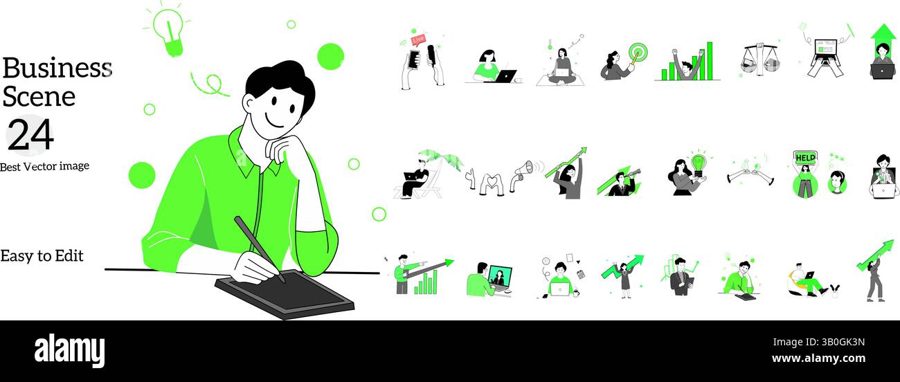 Business Scenes | Modern Vector Illustration Pack for Entrepreneurs and ...