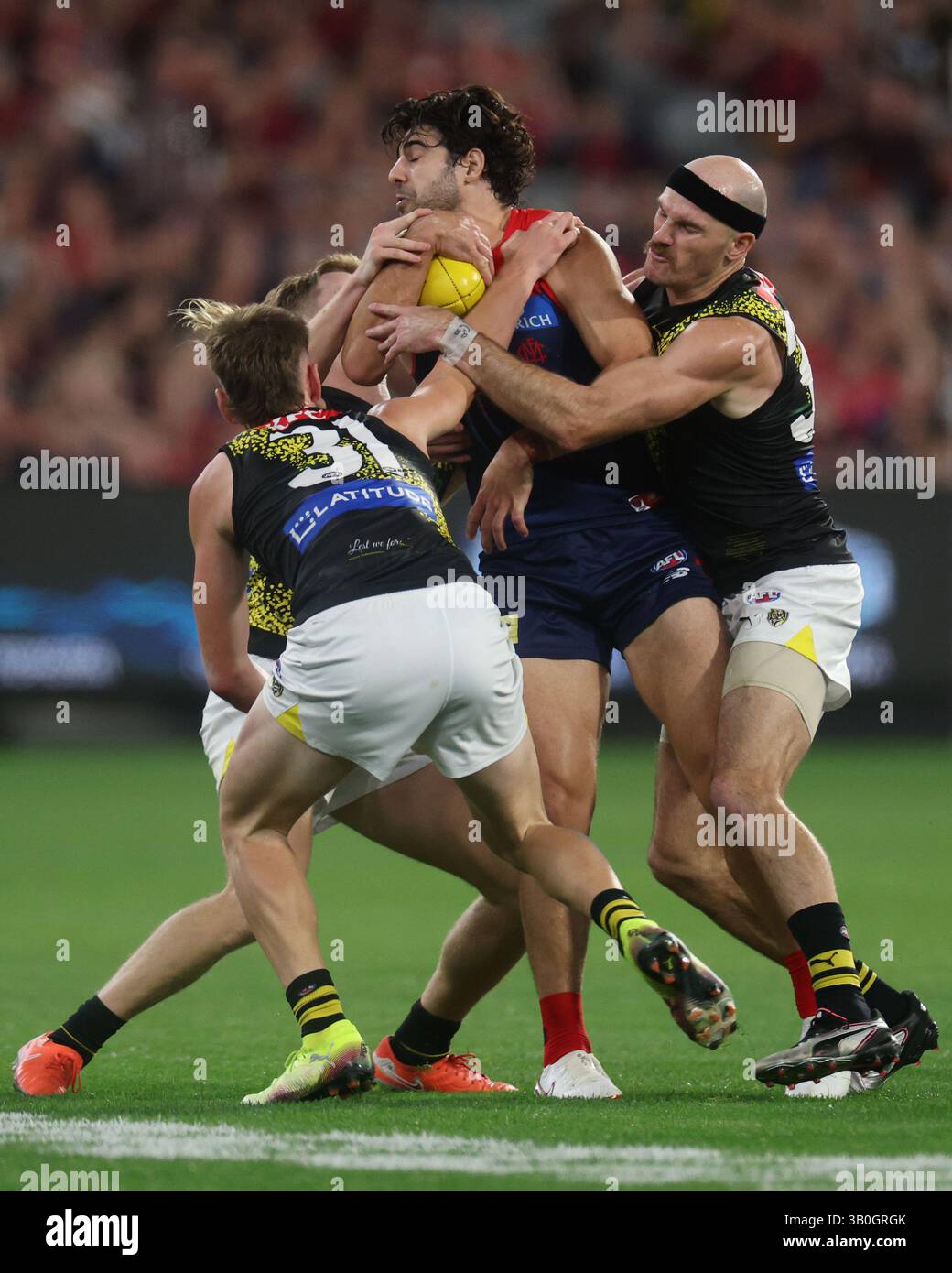Melbourne, Australia. 24th Apr, 2025. Christian Petracca of the Demons ...