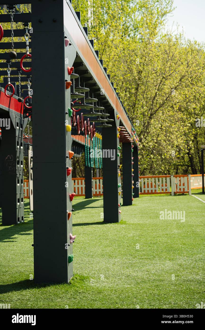 Sports ground outdoors for kids and adult. Successful training concept ...