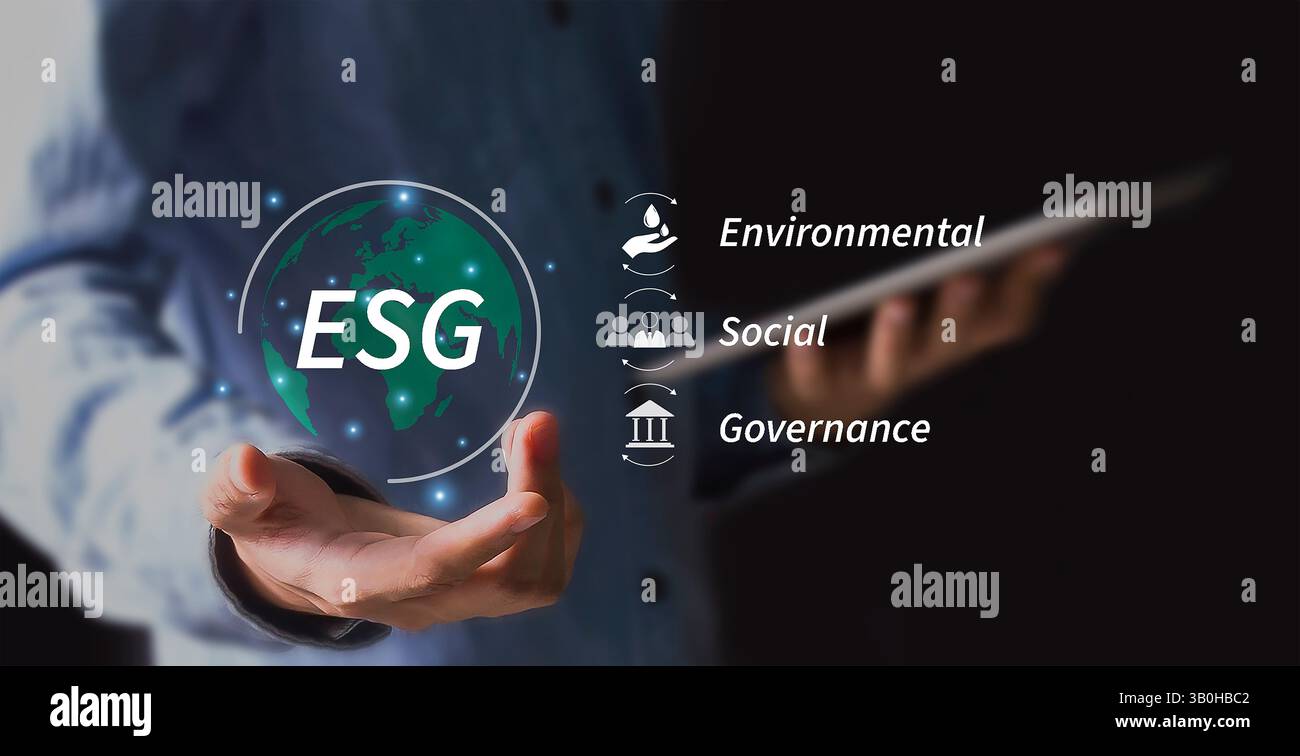 ESG icon concept, environment, society, governance in sustainable and ...