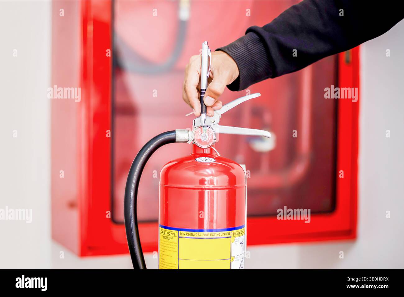 Engineer checking Industrial fire control system,Fire Alarm controller ...