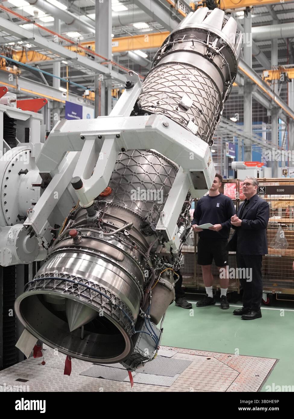 Prime minister sir keir starmer (right) during a visit to the rolls ...