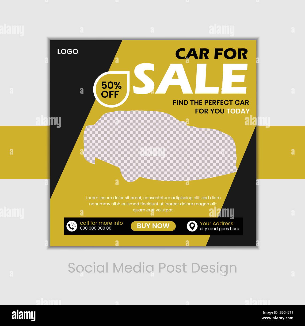 Best car for rent advertisement featuring sports car social media post ...