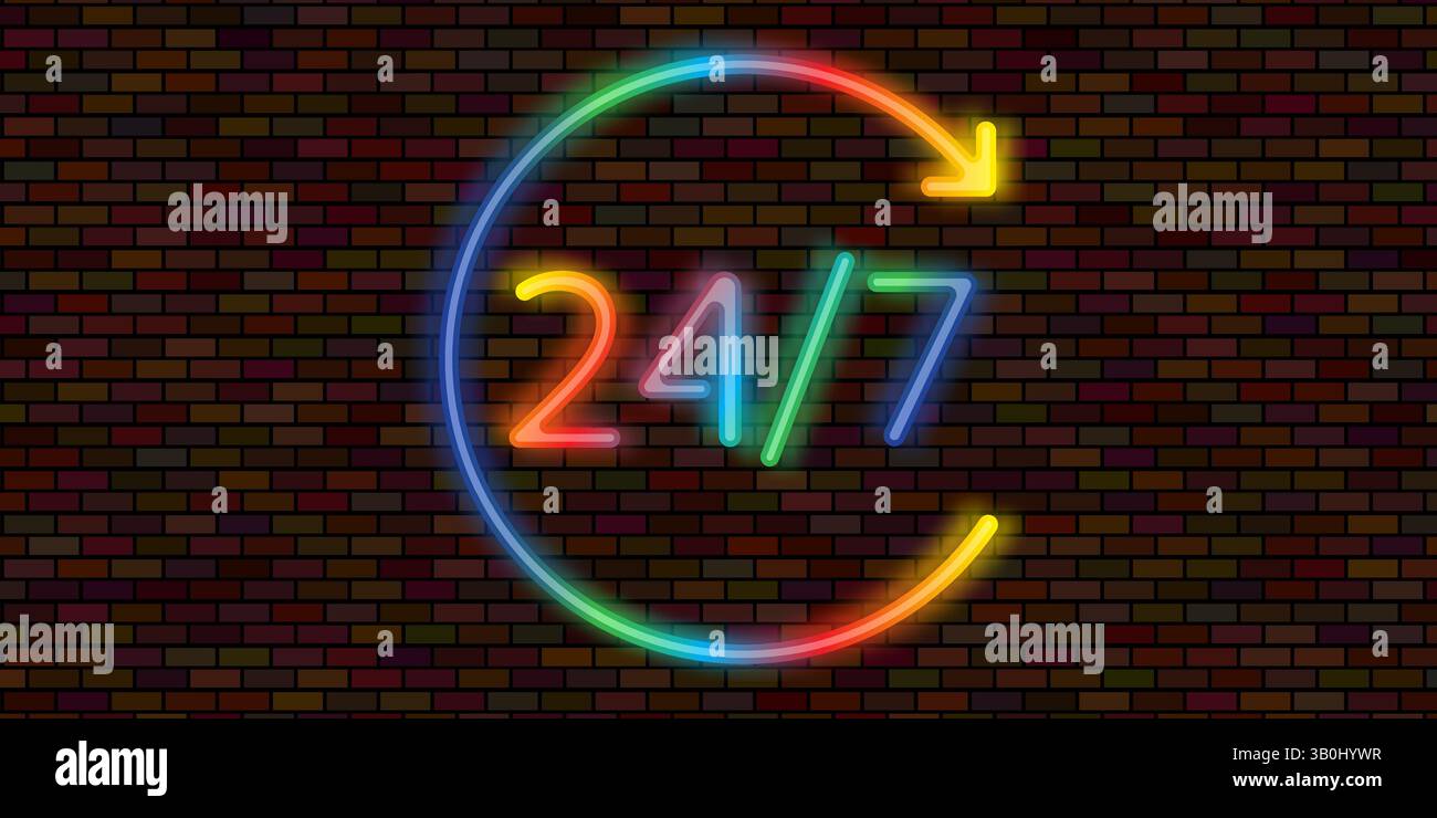 Vector Twenty four hour with arrow loop icon, 24 hours cyclic sign ...