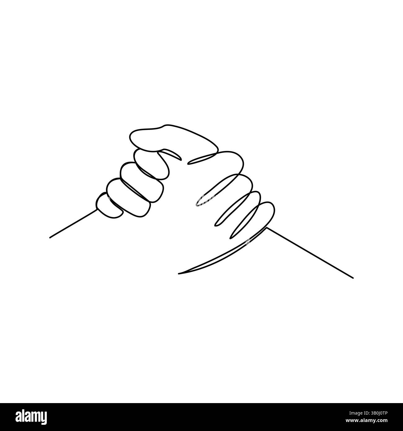 Friendship day line artand Emotional Connection Concept Stock Vector ...