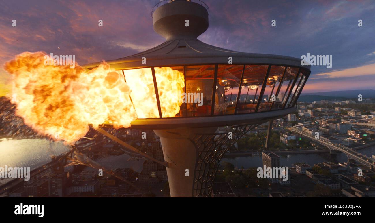 Final Destination Bloodlines exploding tower scene Stock Photo - Alamy