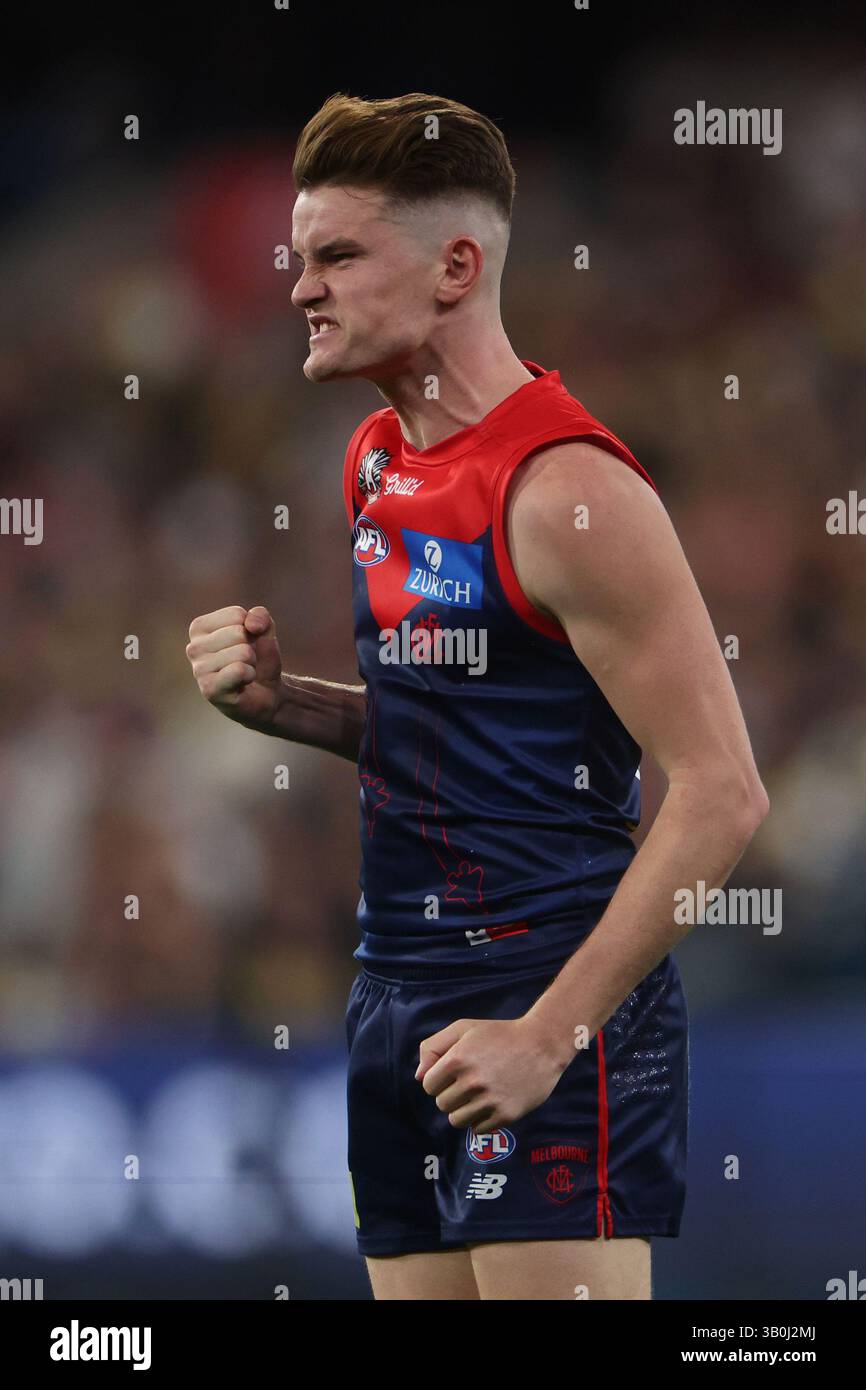 Melbourne, Australia. 24th Apr, 2025. Bayley Fritsch of the Demons ...