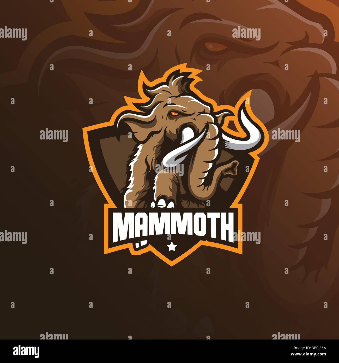 mammoth elephant mascot logo design vector with modern illustration ...