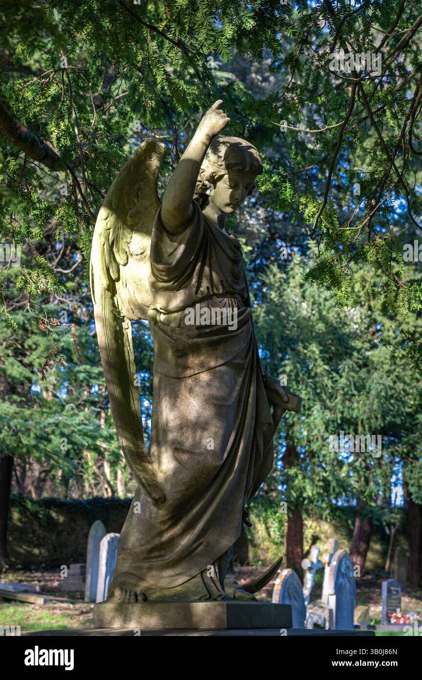 A picture of gravestones and monuments in Clevedon Cemetery, St Andrews ...