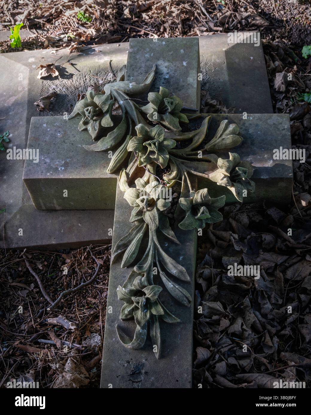 A picture of gravestones and monuments in Clevedon Cemetery, St Andrews ...