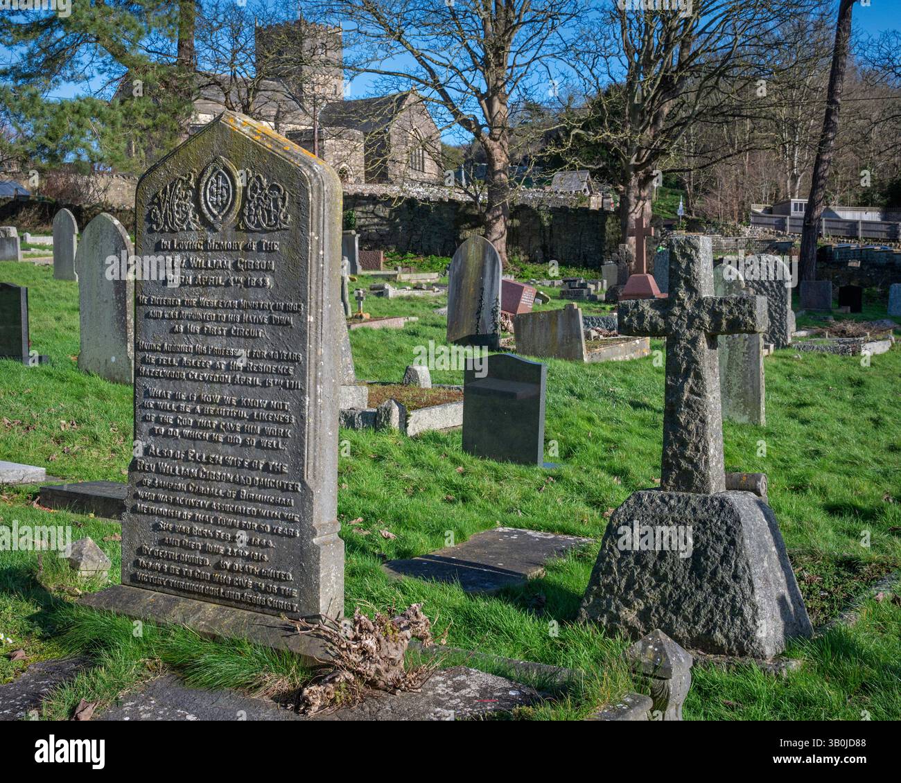 A picture of gravestones and monuments in Clevedon Cemetery, St Andrews ...