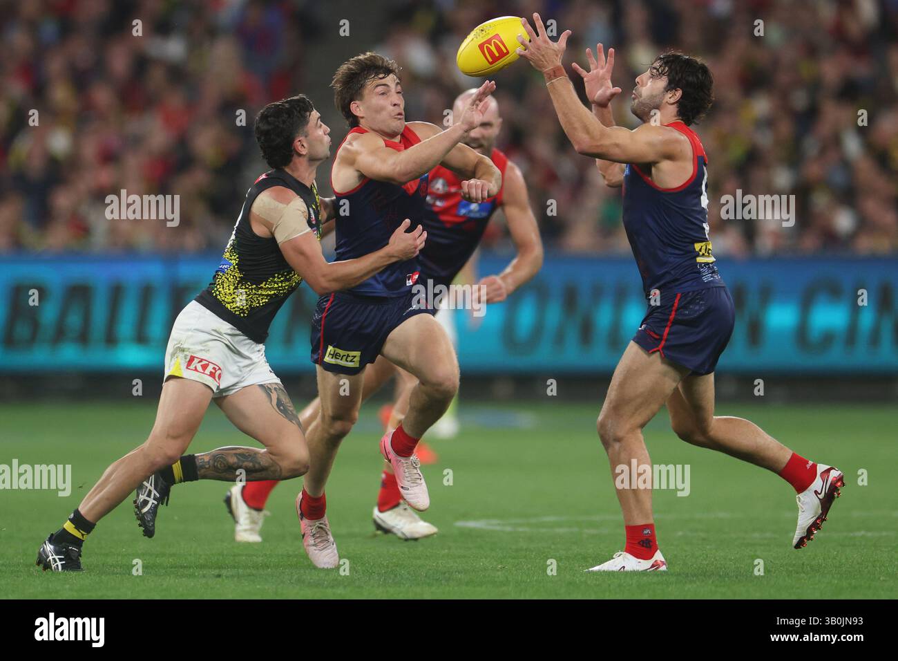 Melbourne, Australia. 24th Apr, 2025. Jack Viney of the Demons and ...