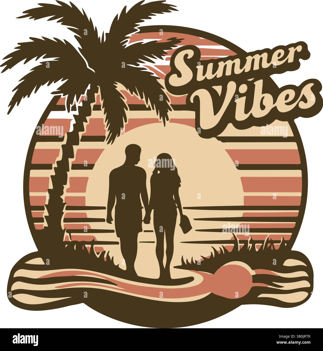 Summer vibes T-Shirt Design vector Stock Vector Image & Art - Alamy