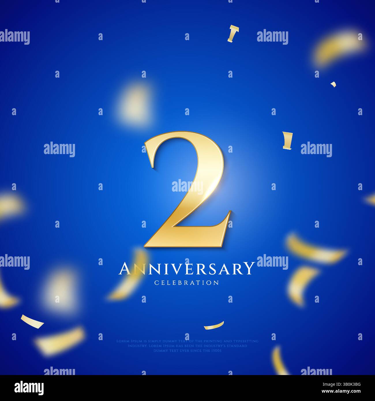 2nd Anniversary celebration, Two Year Anniversary celebration On Red background for celebration ...