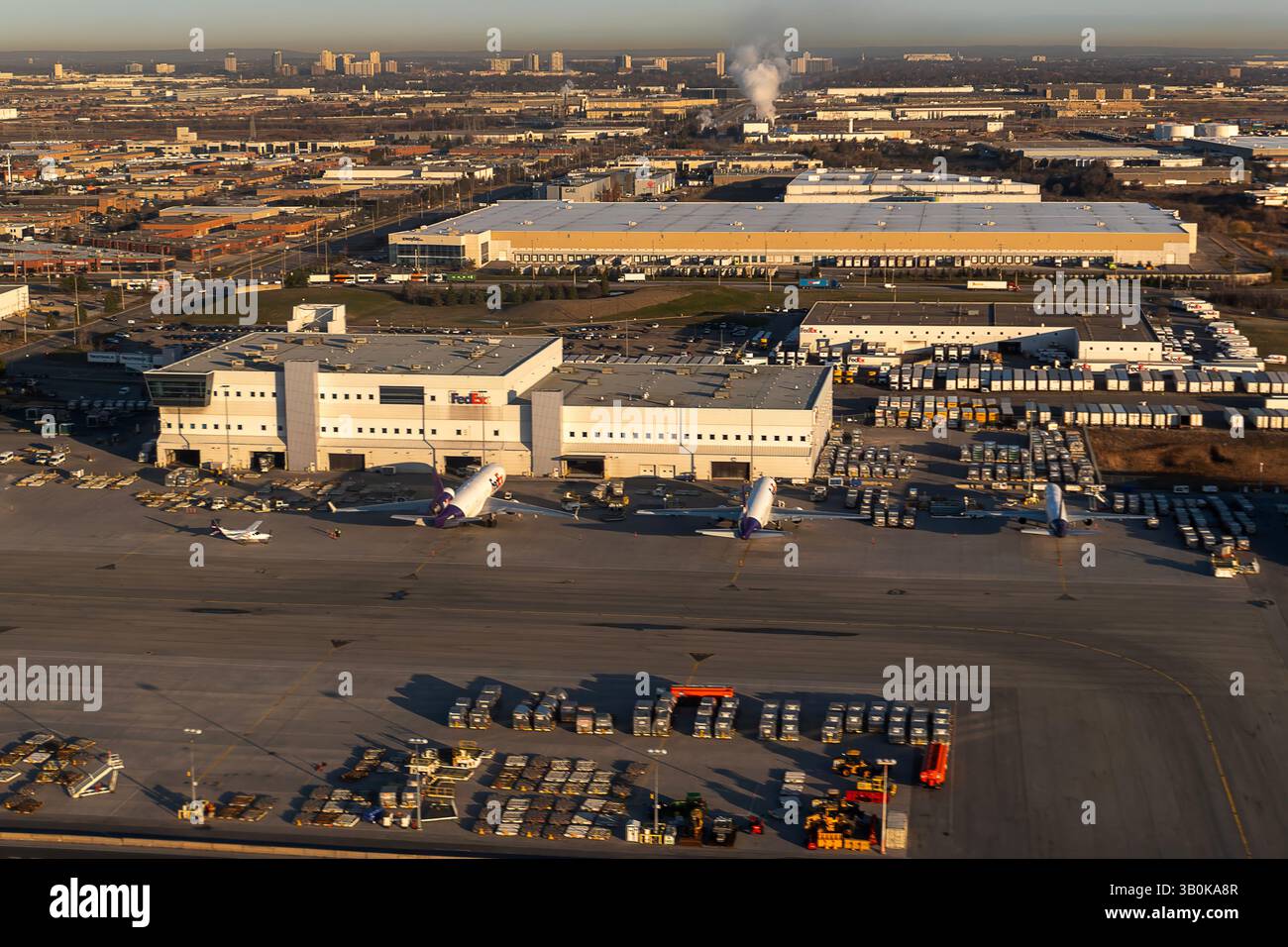The Fedex distribution hub at Toronto Pearson airport in Ontario ...