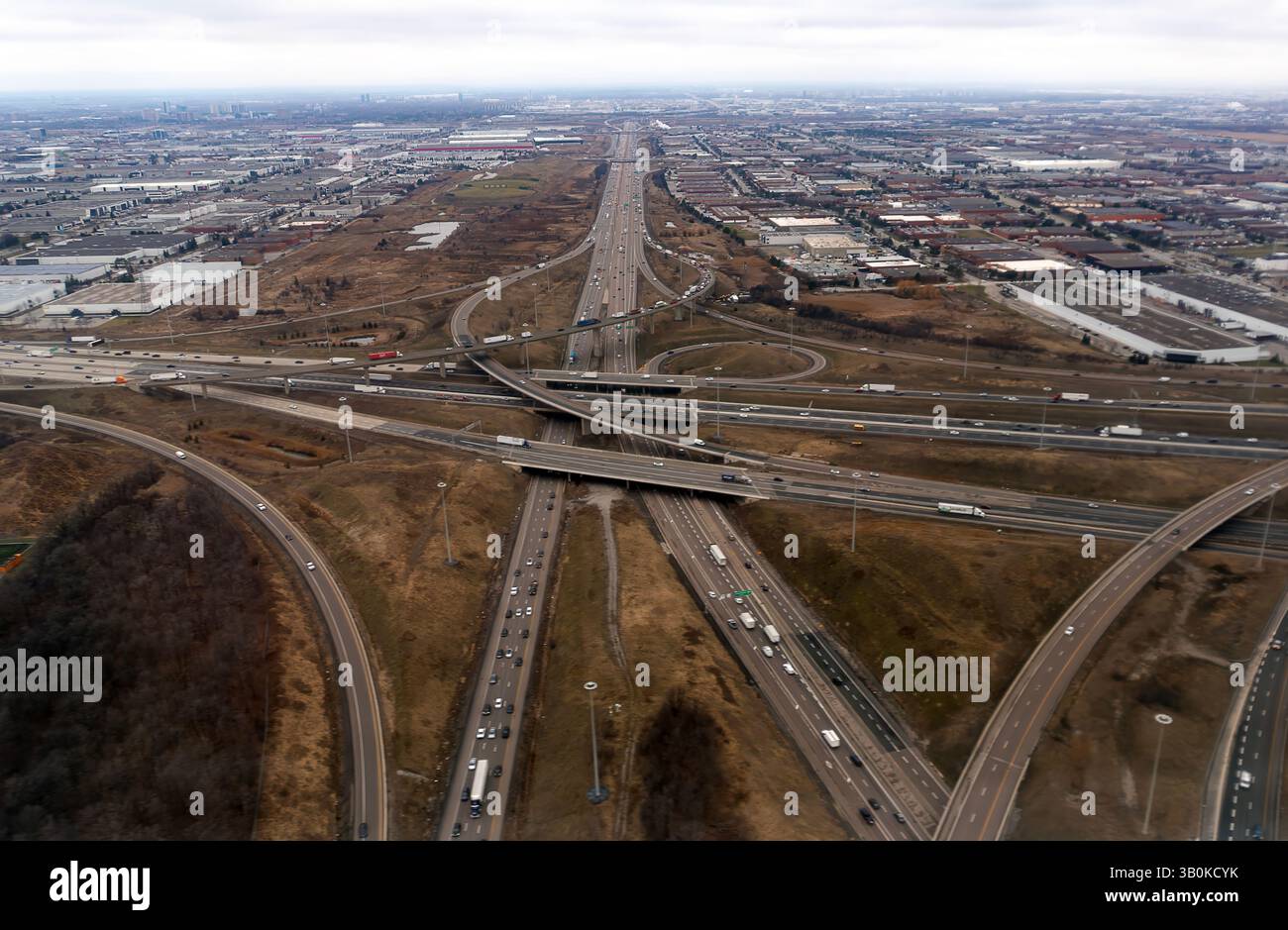 Aerial view highway intersections hi-res stock photography and images ...