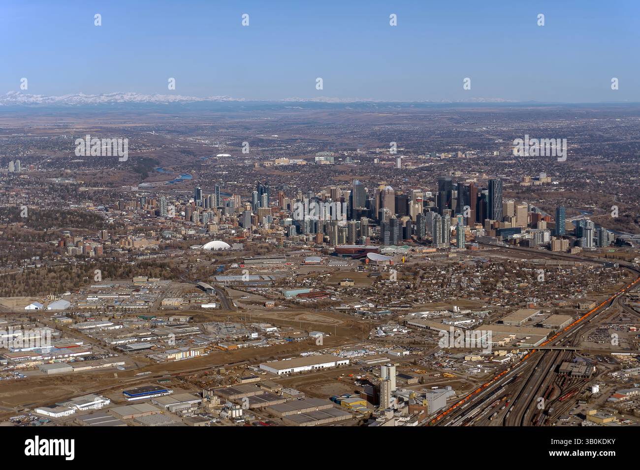 An aerial view of downtown Calgary in Alberta, Canada Stock Photo - Alamy