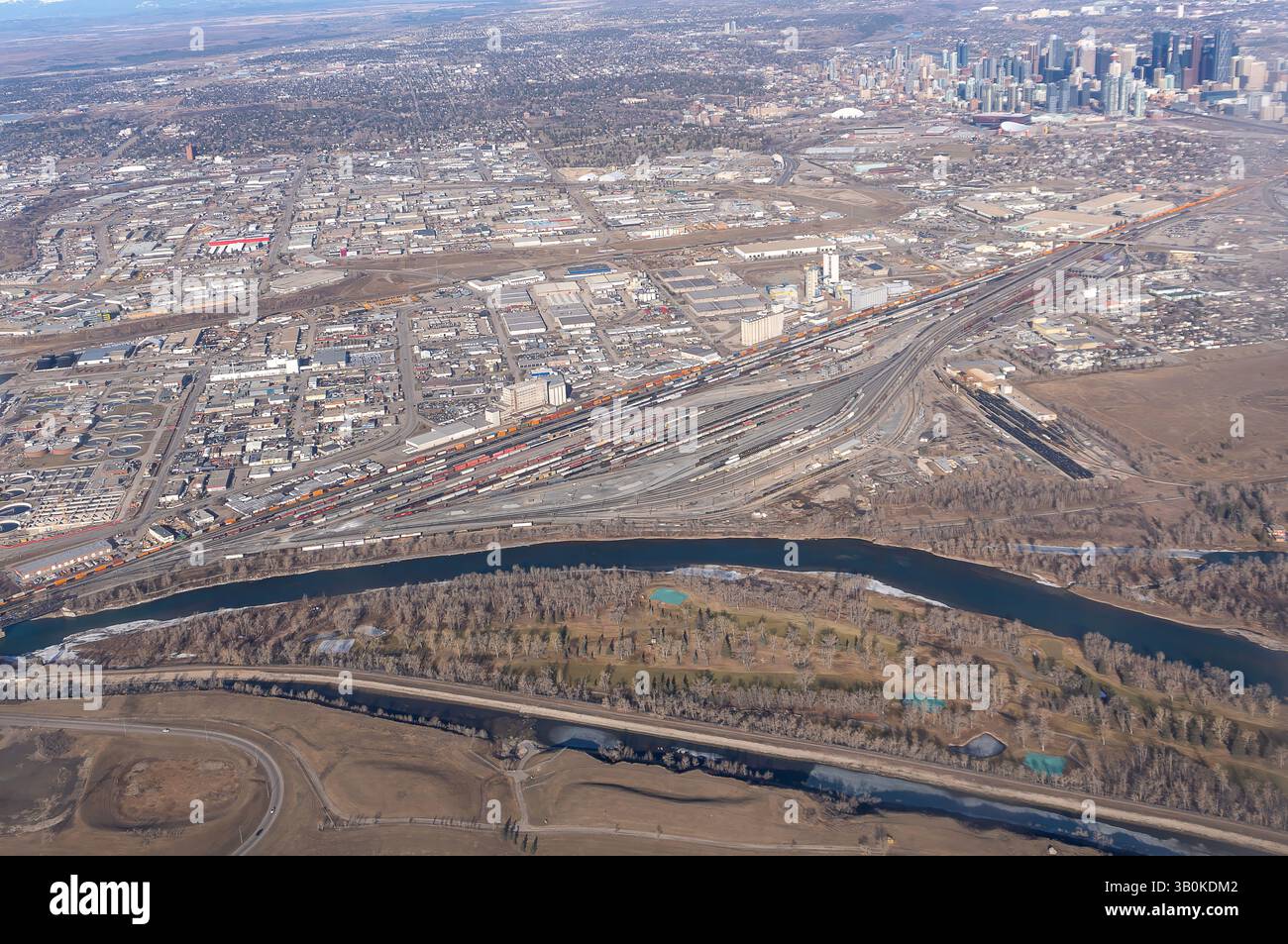 An aerial view of downtown Calgary in Alberta, Canada Stock Photo - Alamy